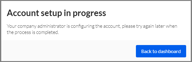 What does the Account Setup in Progress message mean? – QA Help Center