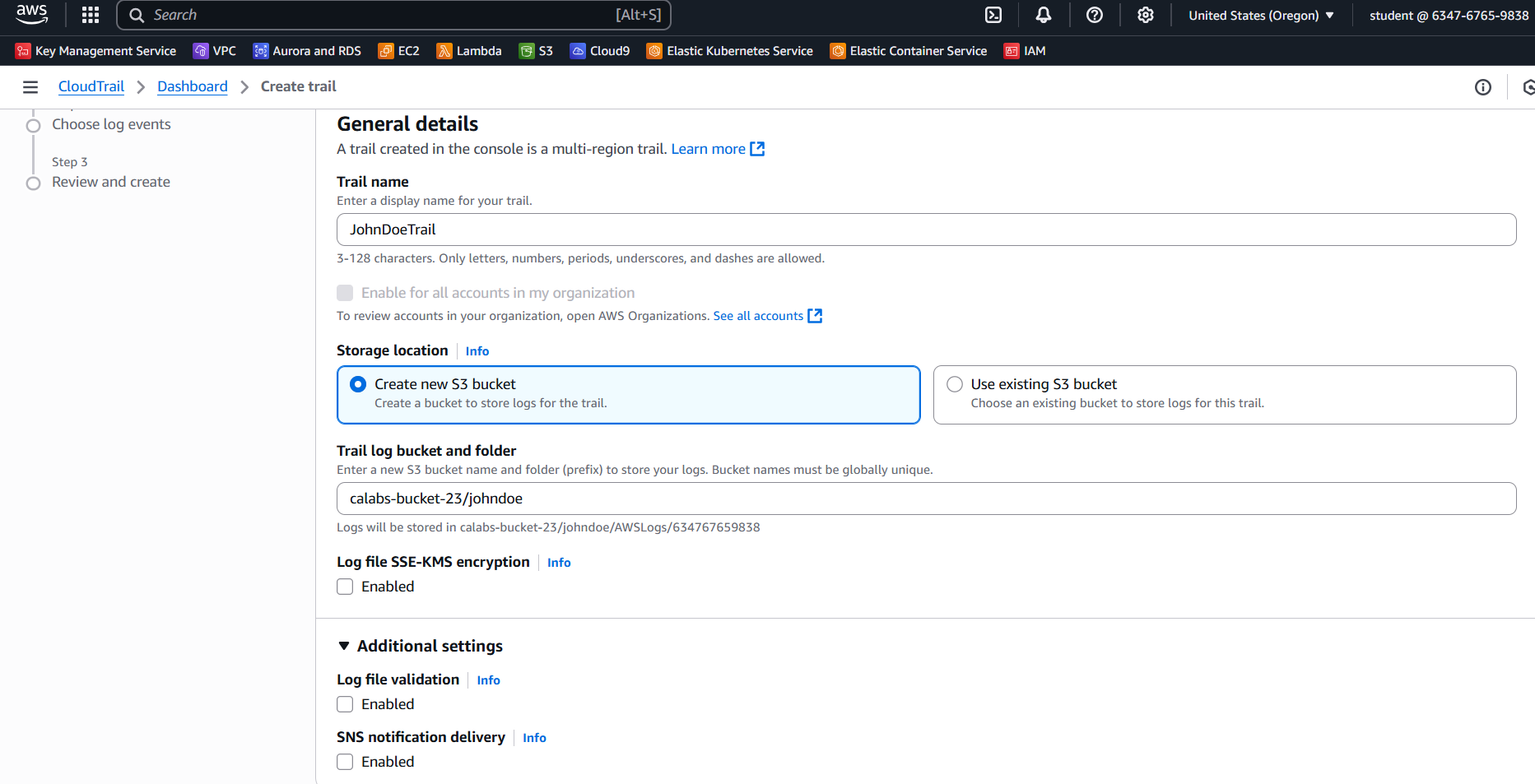 Lab Guide: Monitoring AWS CloudTrail Events with Amazon CloudWatch – QA Help Center